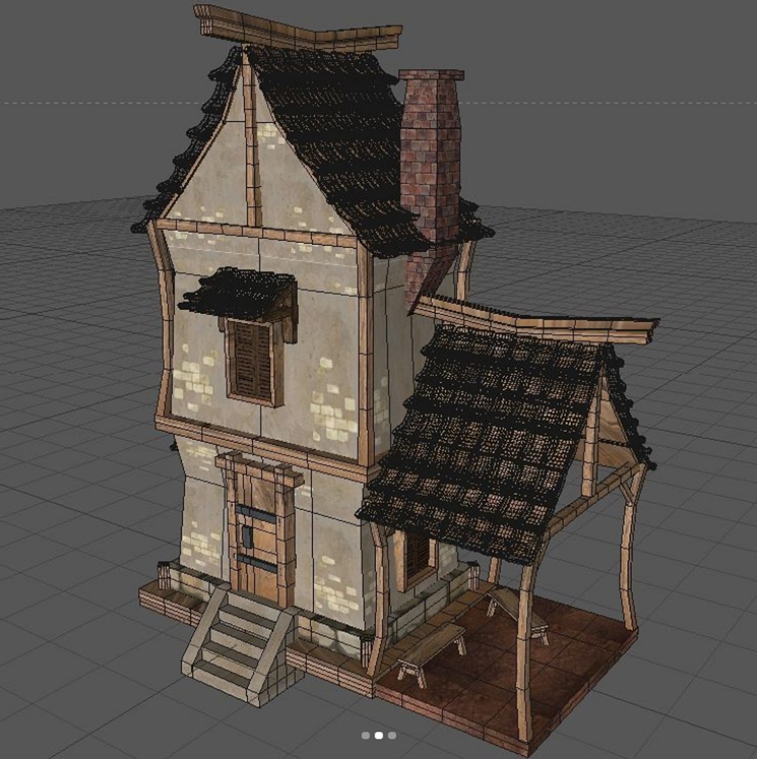 Cartoon House Scene 3D Model - TurboSquid 1212828