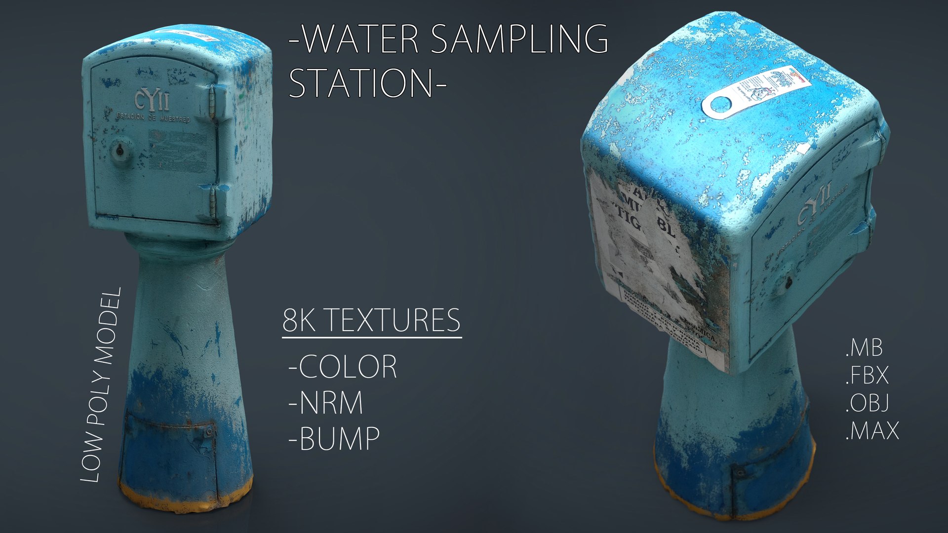 Water Sampling Station 3D Model - TurboSquid 1293255