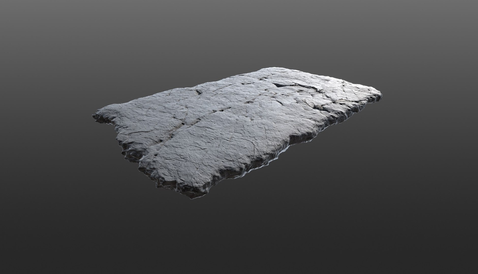 3D Rectangular Slate Plate With Golden Finishes Model - TurboSquid 2228583