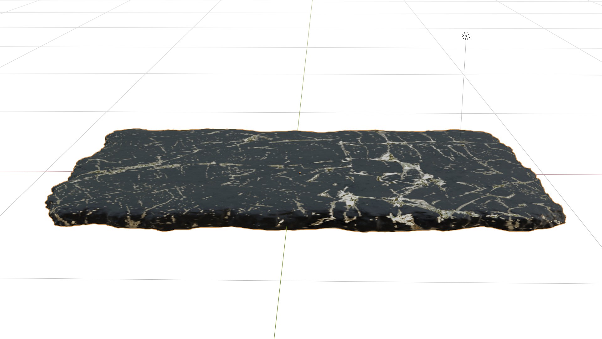3D Rectangular Slate Plate With Golden Finishes Model - TurboSquid 2228583