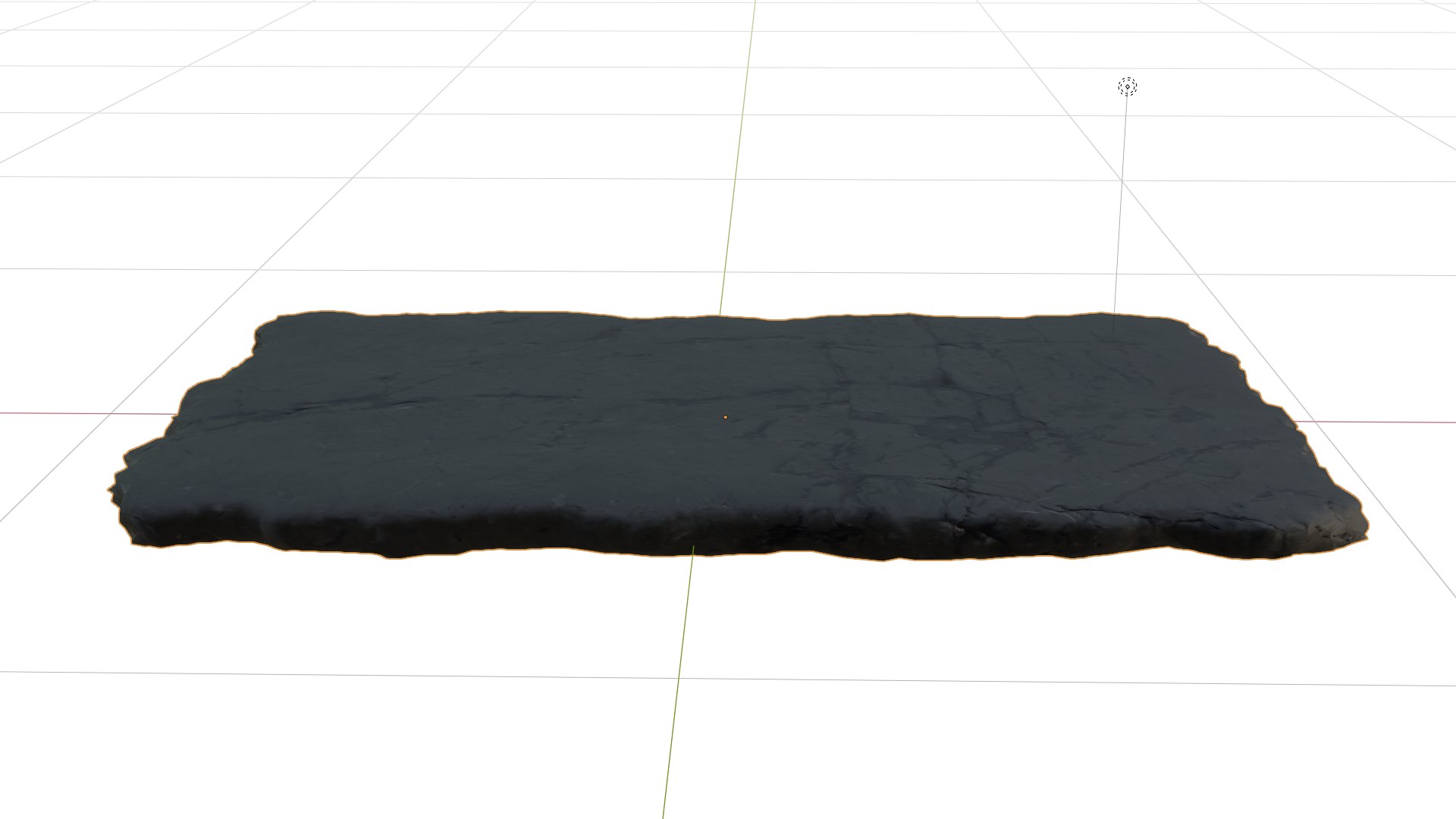3D Rectangular Slate Plate With Golden Finishes Model - TurboSquid 2228583
