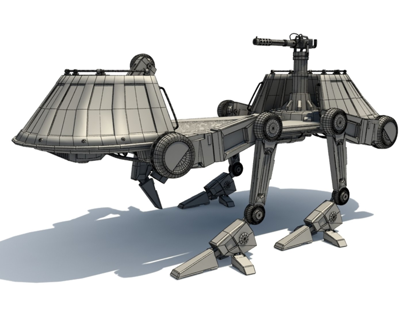 3ds max walking gun platform