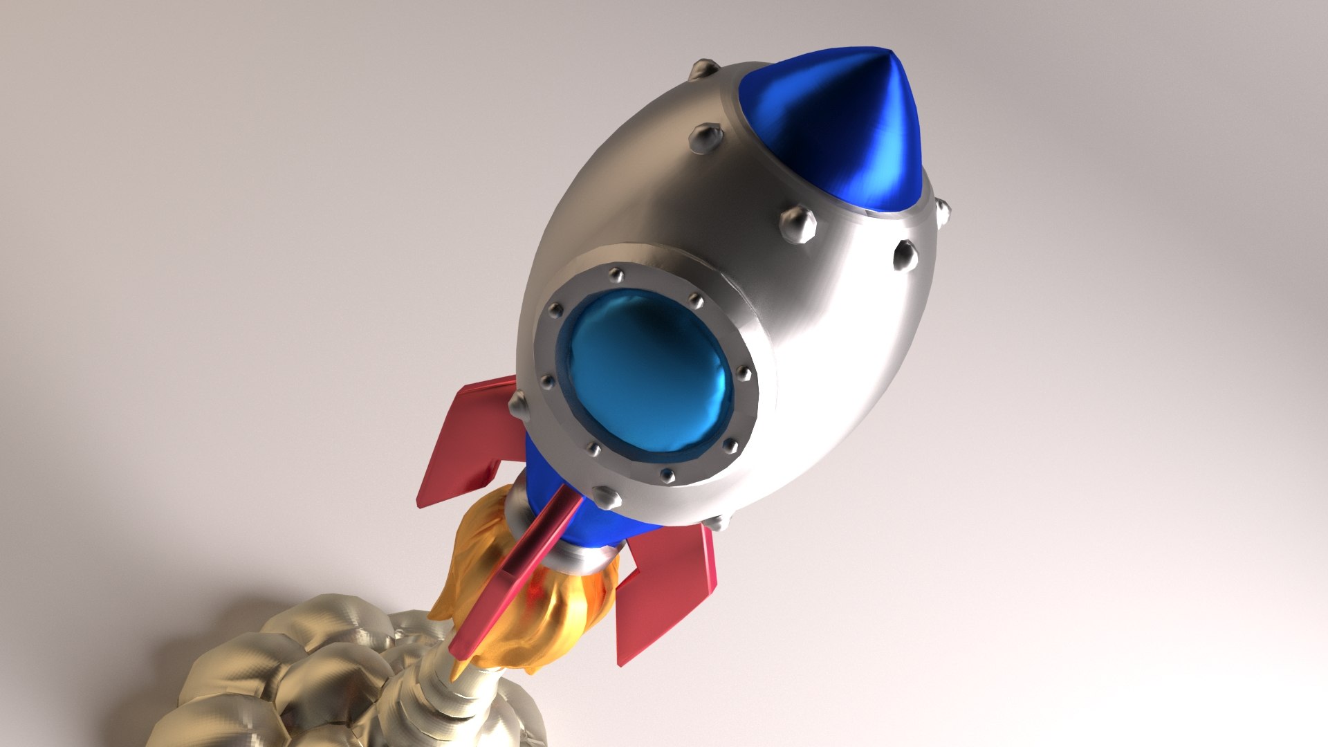 Rocket To The Moon 3D model - TurboSquid 1986347