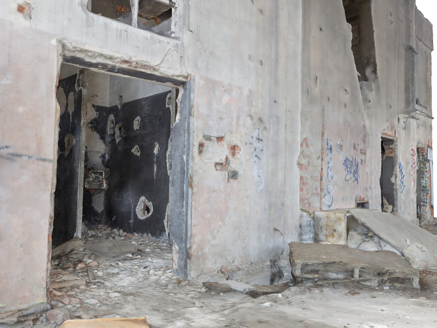 Demolished Building War 3D - TurboSquid 1357926