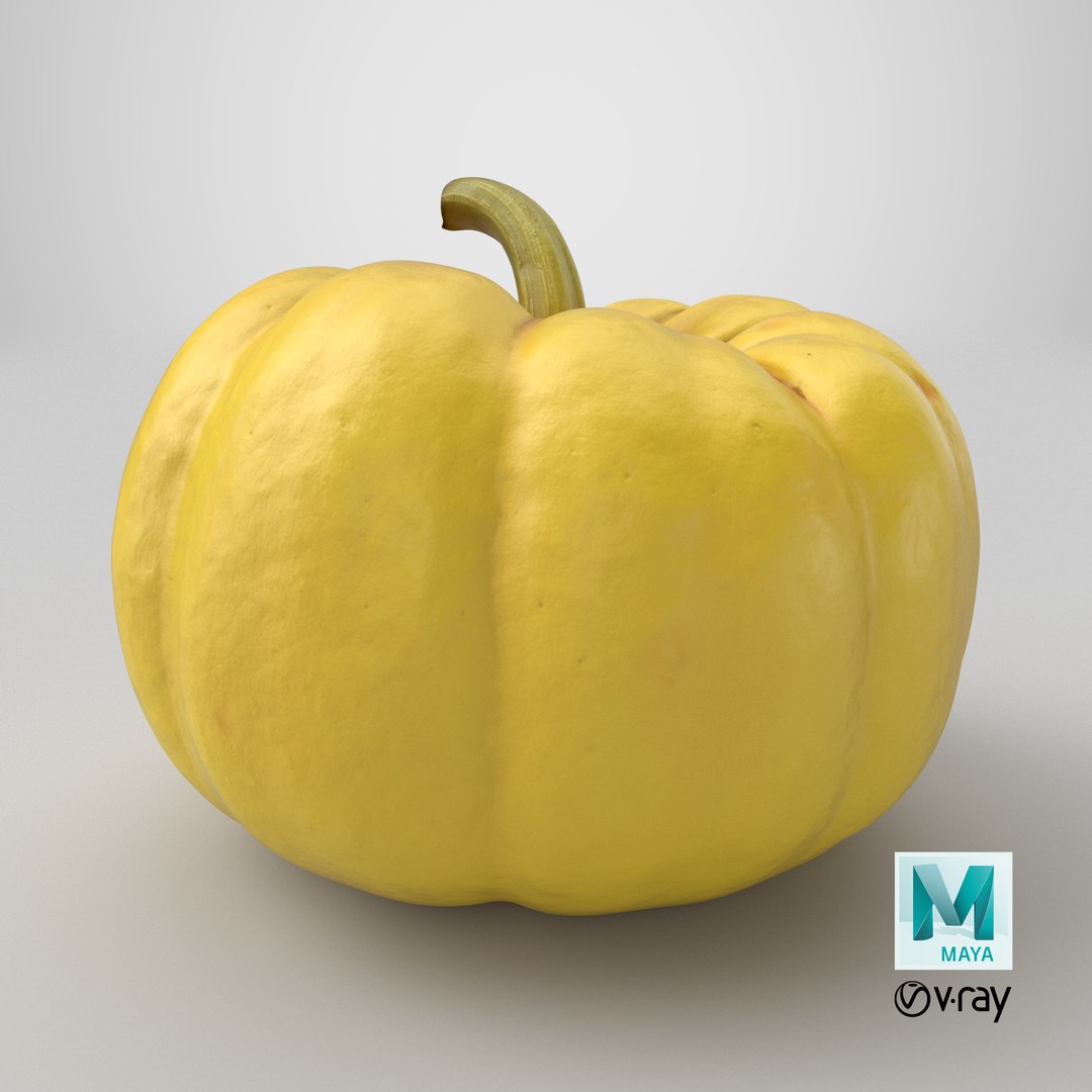 3D Pumpkin Small Yellow Model - TurboSquid 2206057
