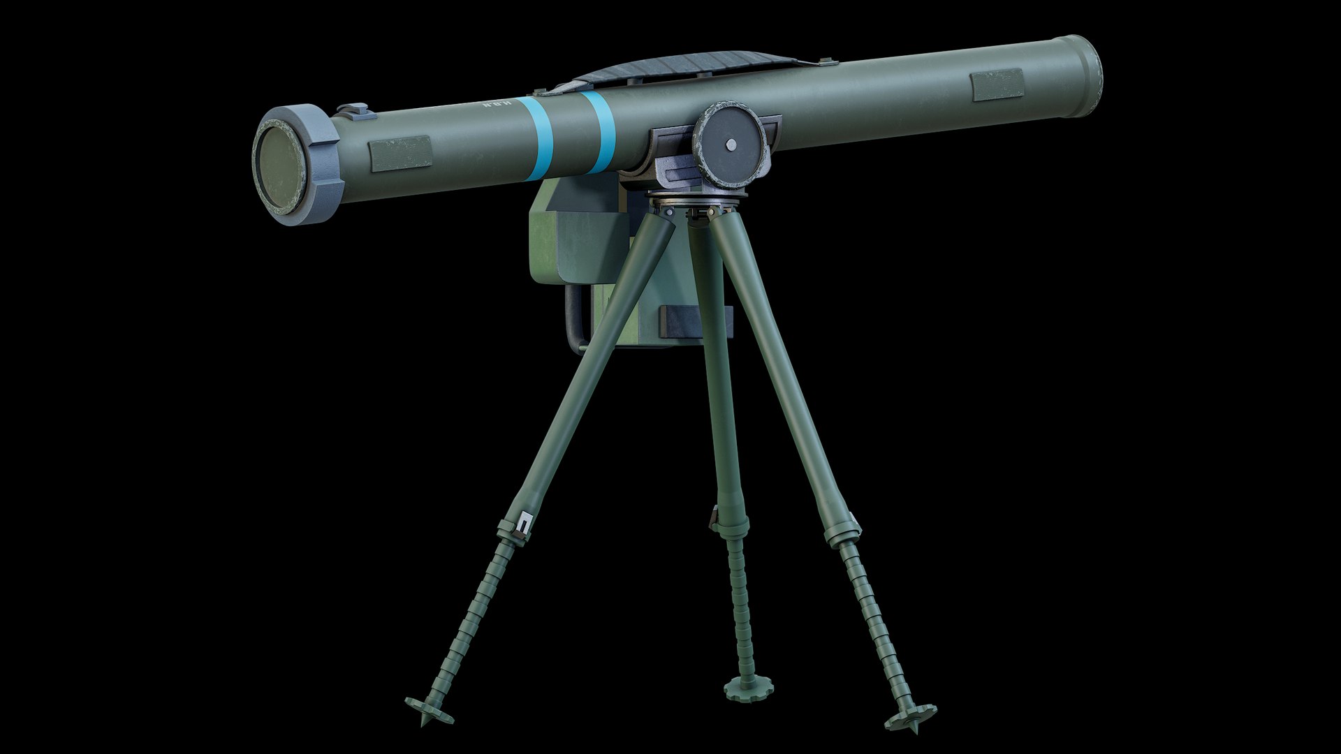 Spike ATGM Command Launcher Unit CLU With Spike MR Missile Model ...