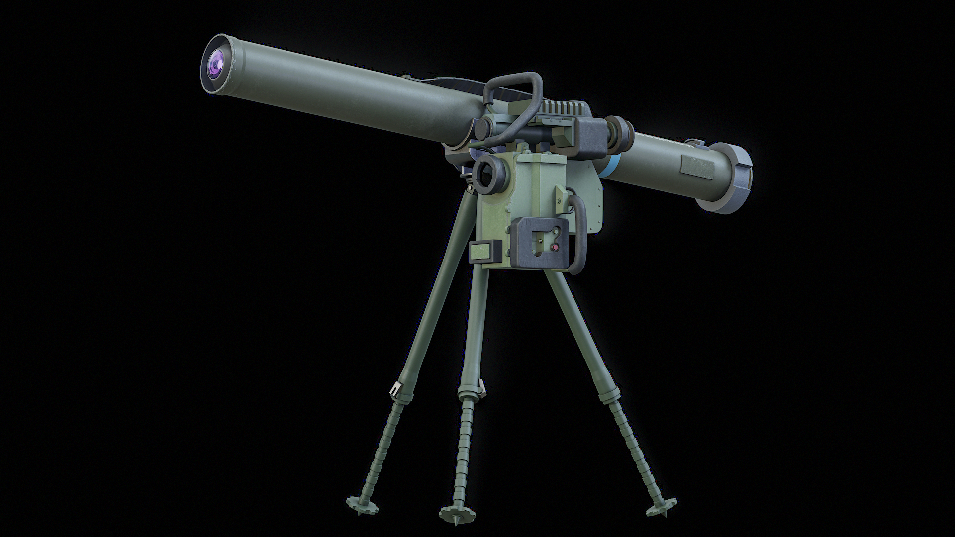 Spike ATGM Command Launcher Unit CLU With Spike MR Missile Model ...