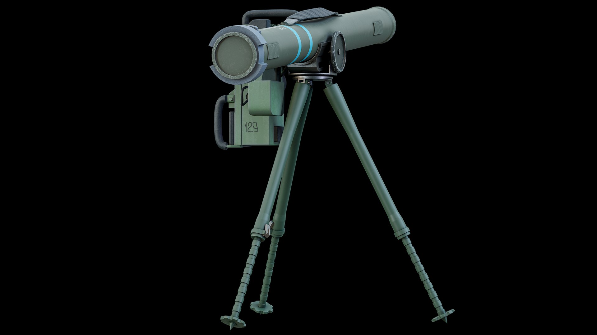 Spike ATGM Command Launcher Unit CLU With Spike MR Missile Model ...