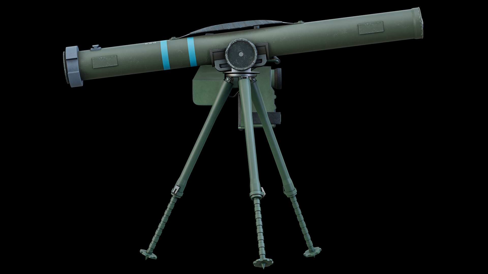 Spike ATGM Command Launcher Unit CLU With Spike MR Missile Model ...