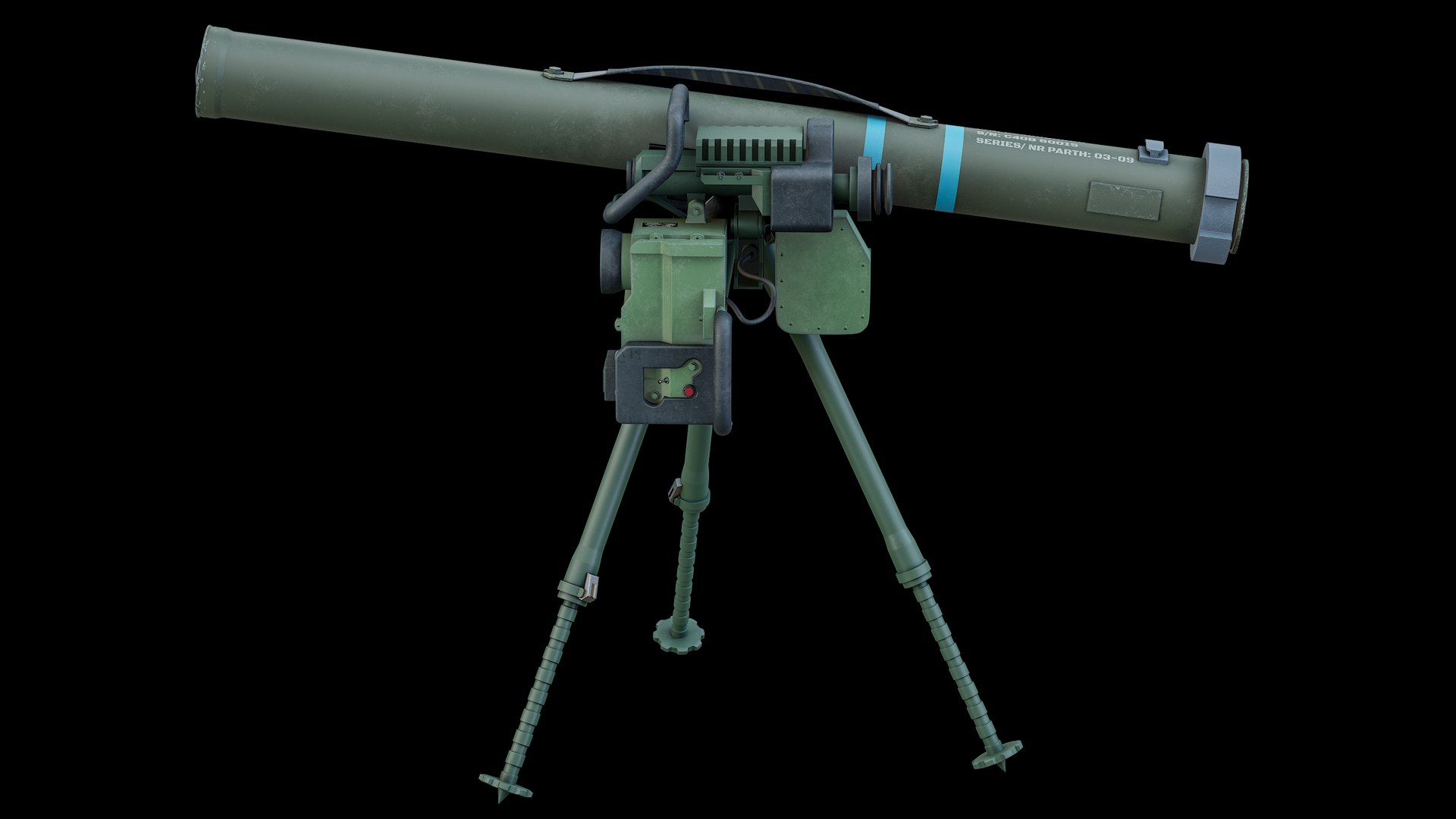 Spike ATGM Command Launcher Unit CLU With Spike MR Missile Model ...