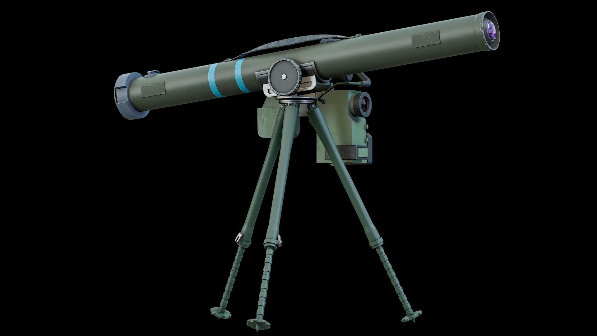 Spike ATGM Command Launcher Unit CLU With Spike MR Missile Model ...