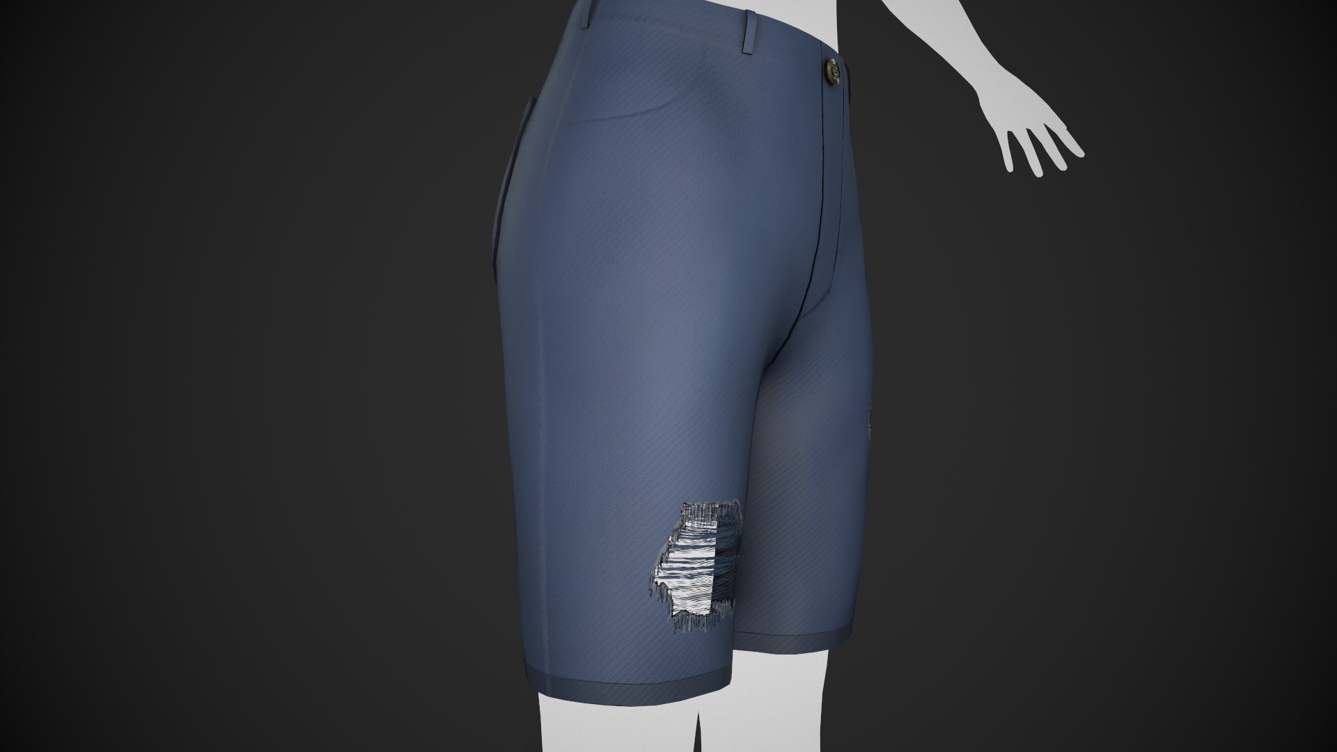 3D Blue Shorts Style 4 Model - TurboSquid 1986895