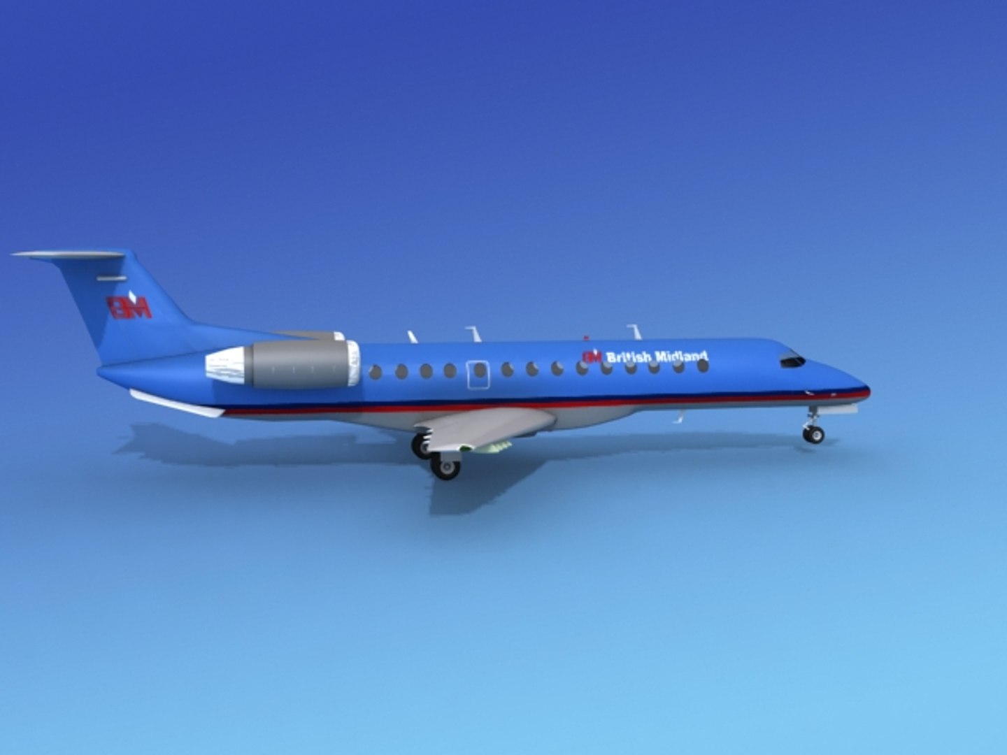 embraer erj 3d model