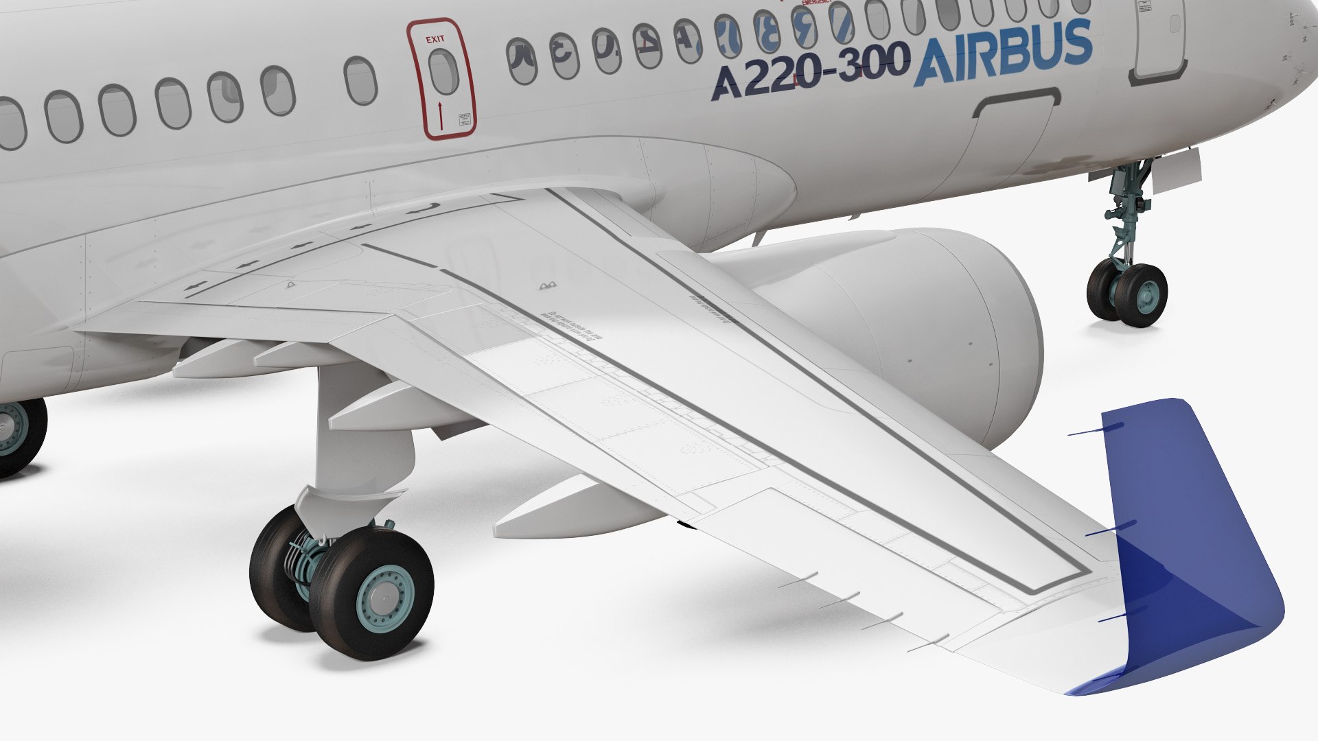 Airbus a220 300 simple 3D - TurboSquid 1561120