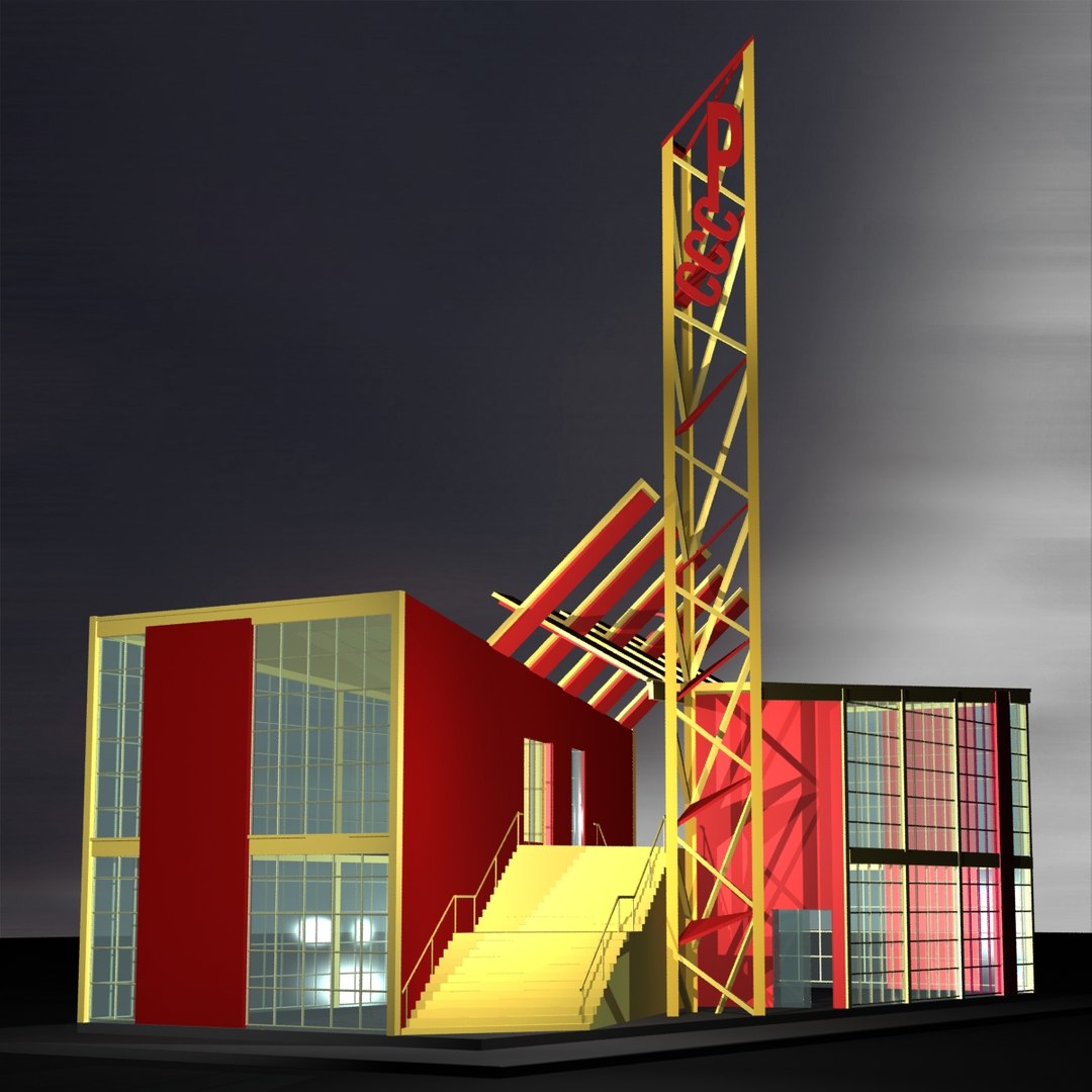 Soviet Pavilion Paris Exposition 3d Max