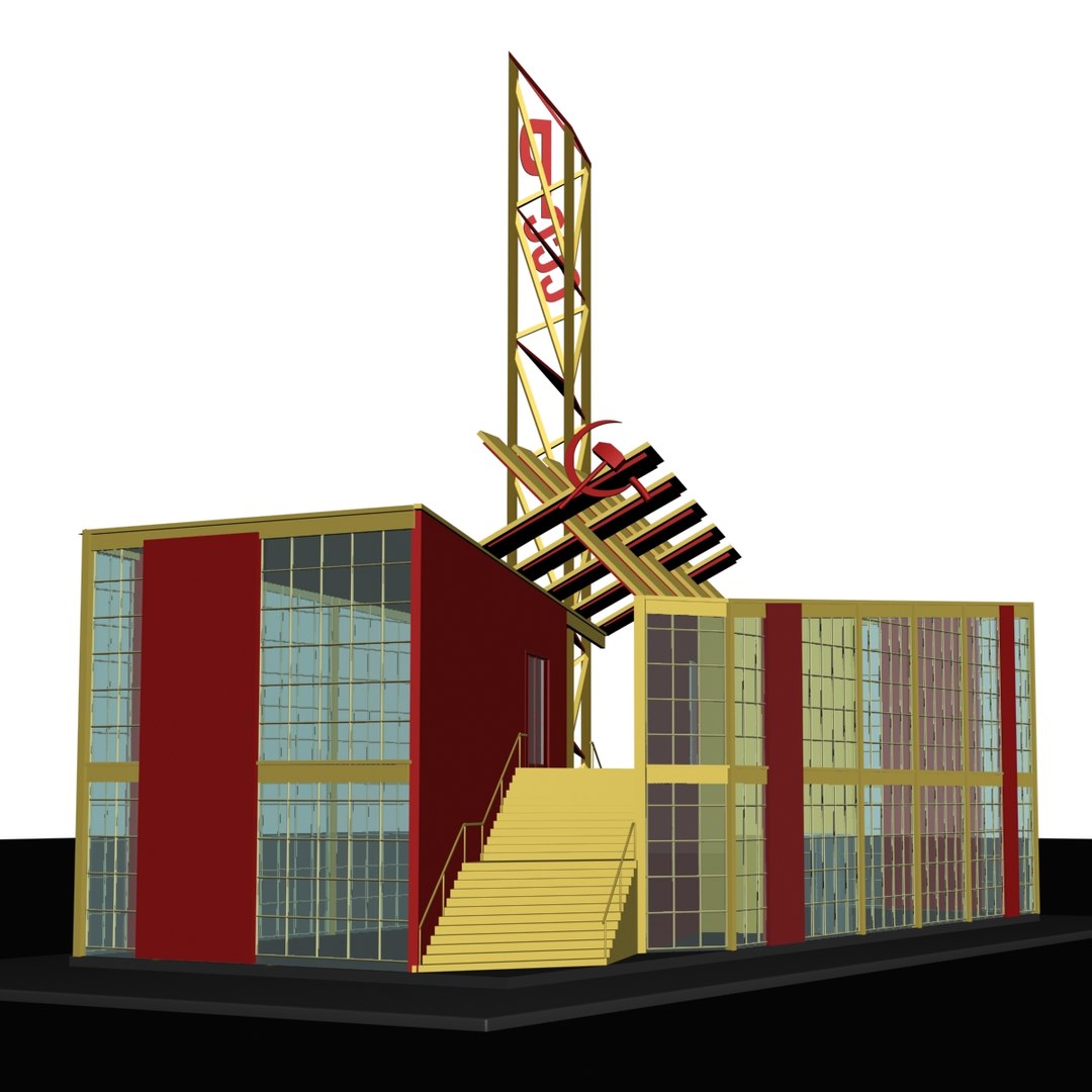 Soviet Pavilion Paris Exposition 3d Max