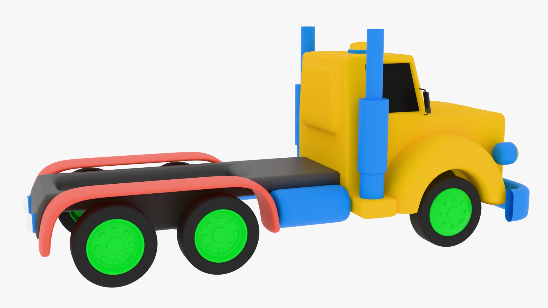 Cartoon Truck Model - TurboSquid 2362801