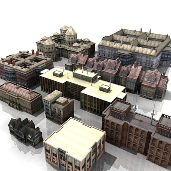 building house city 3d model