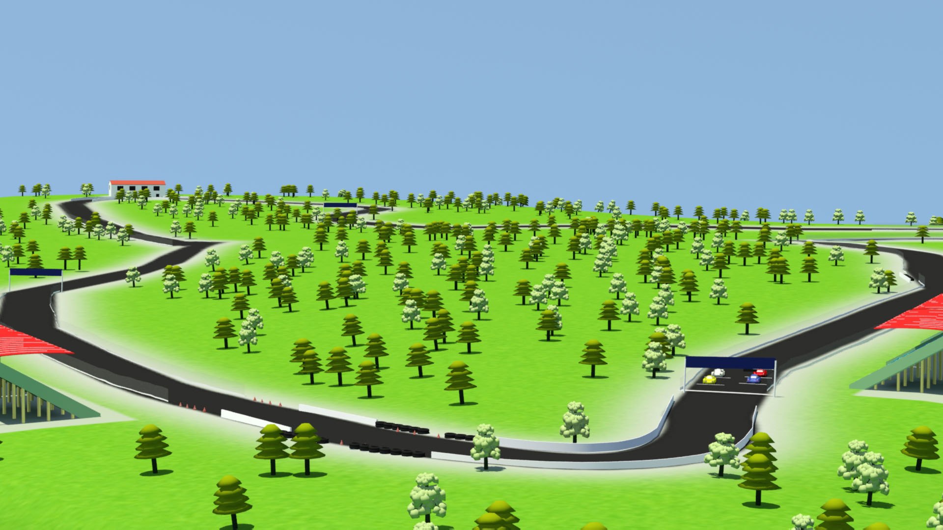 Cartoon Race Track 3D Model - TurboSquid 2291610