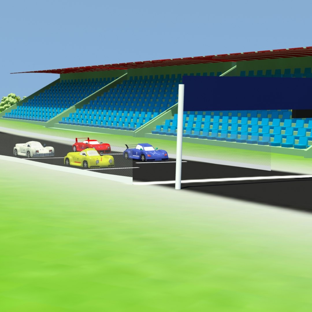 Cartoon Race Track 3D Model - TurboSquid 2291610