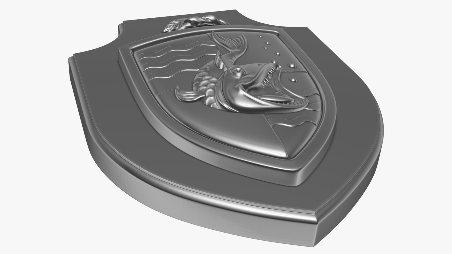 Heraldic Shield With Fish Model - TurboSquid 2376470
