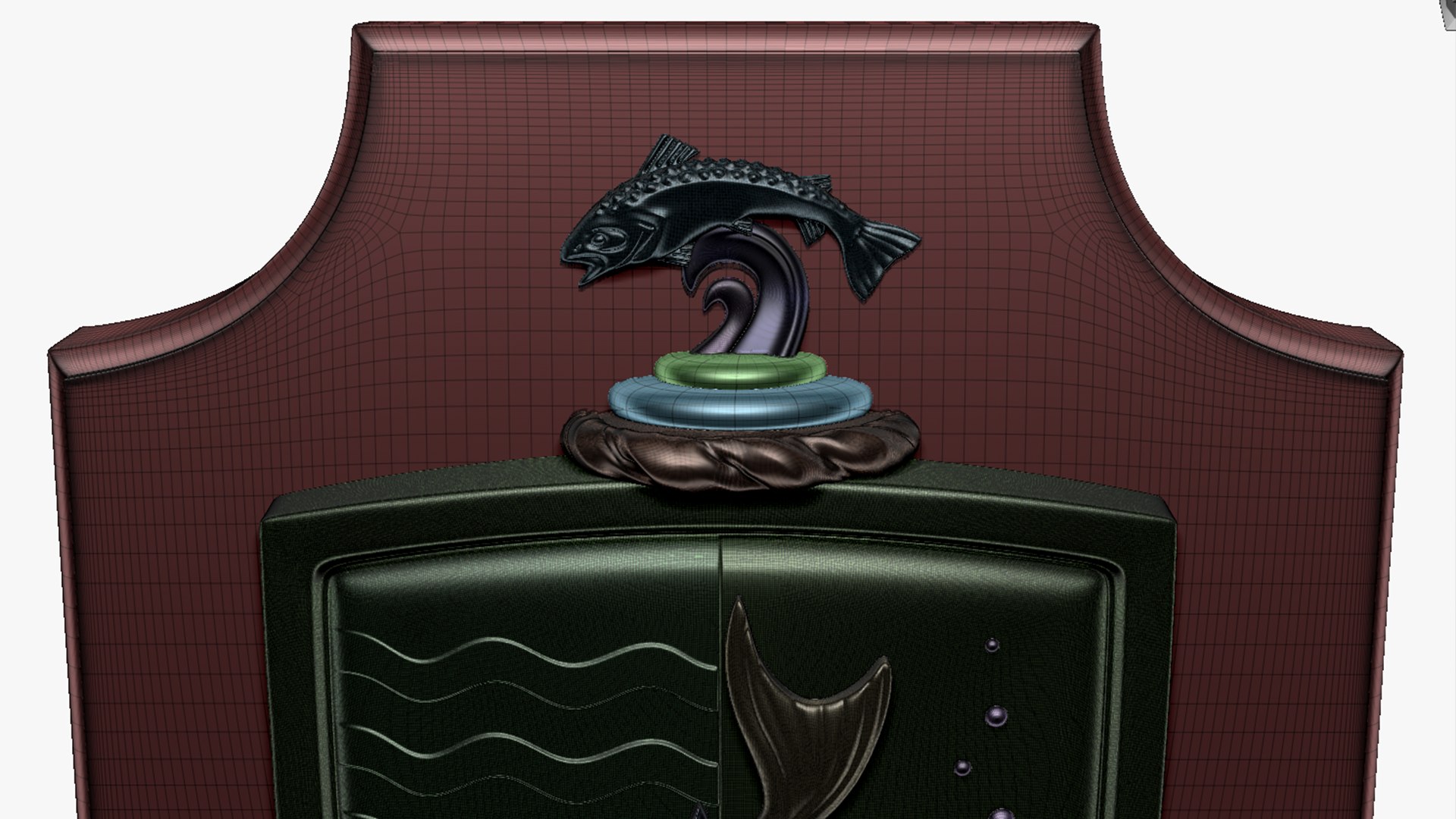 Heraldic Shield With Fish Model - TurboSquid 2376470