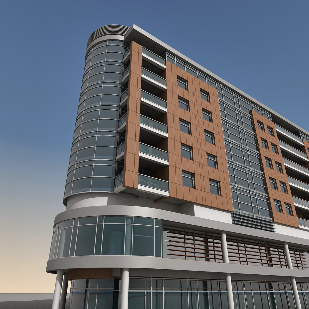 modern building 3d model