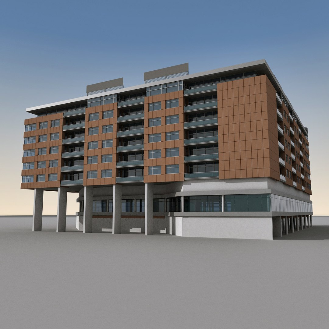modern building 3d model
