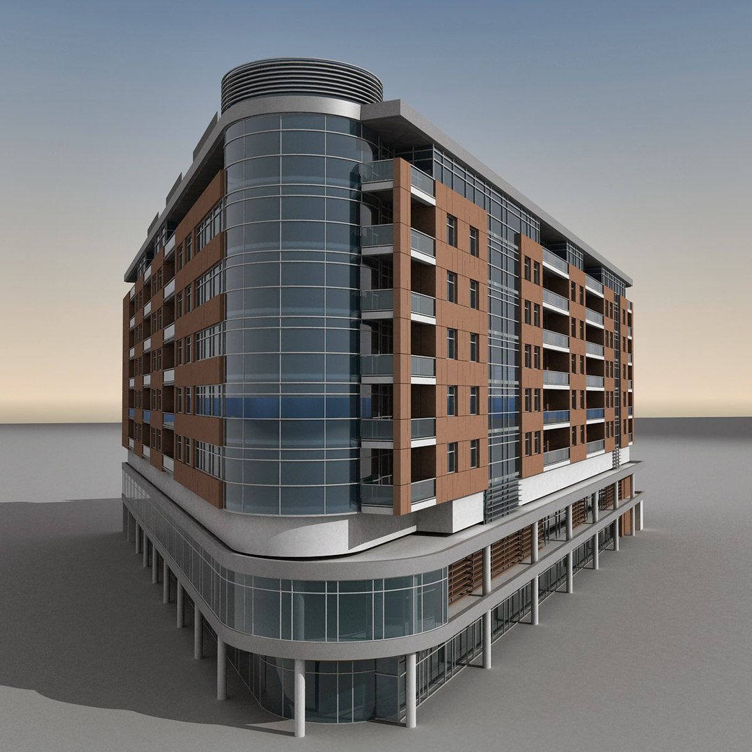 modern building 3d model
