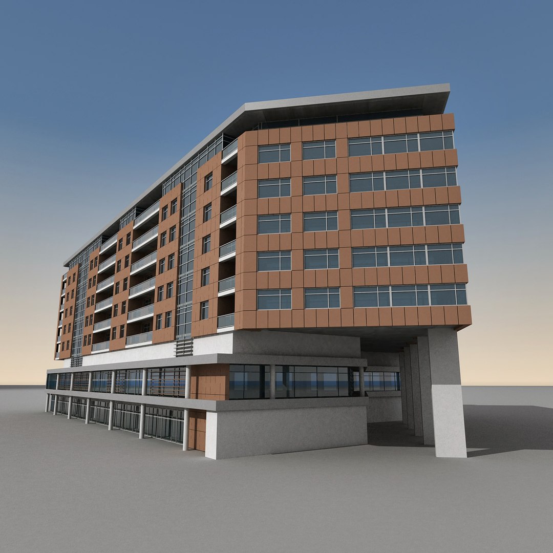 modern building 3d model