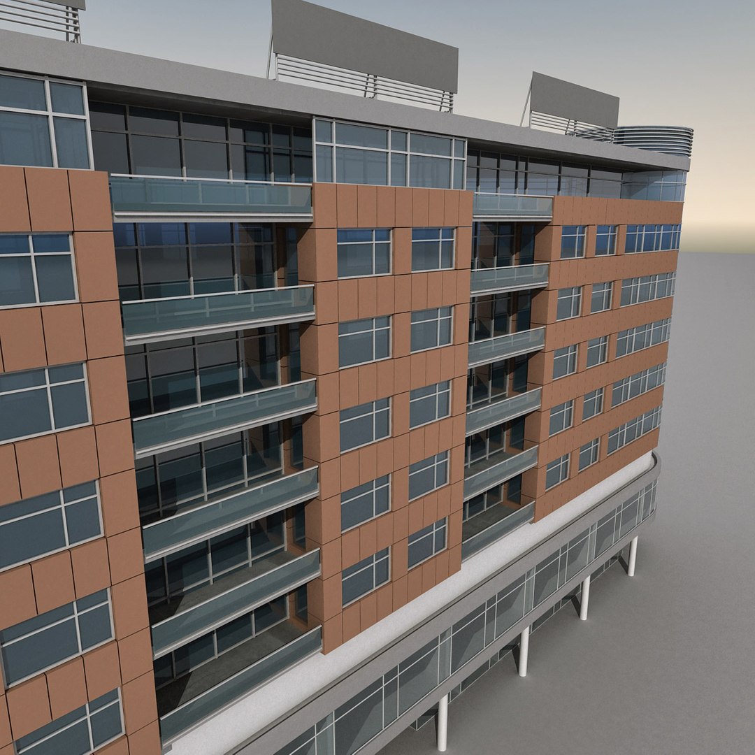 modern building 3d model
