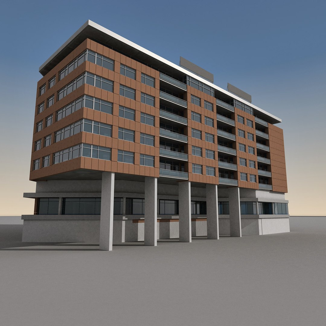modern building 3d model