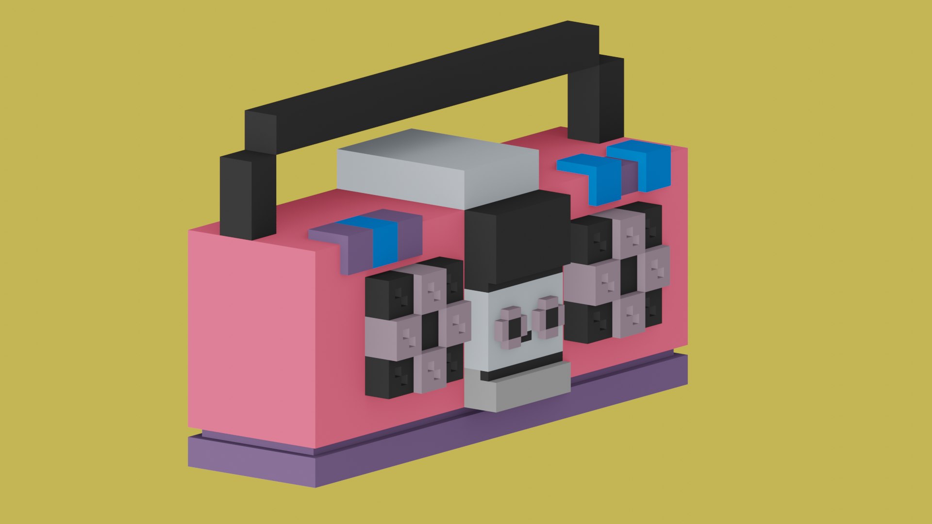 Boombox Tape Recorder Low Poly 8 Bit Voxel Art 3D Model - TurboSquid ...