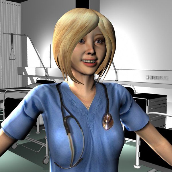 female medical staff 3d ma