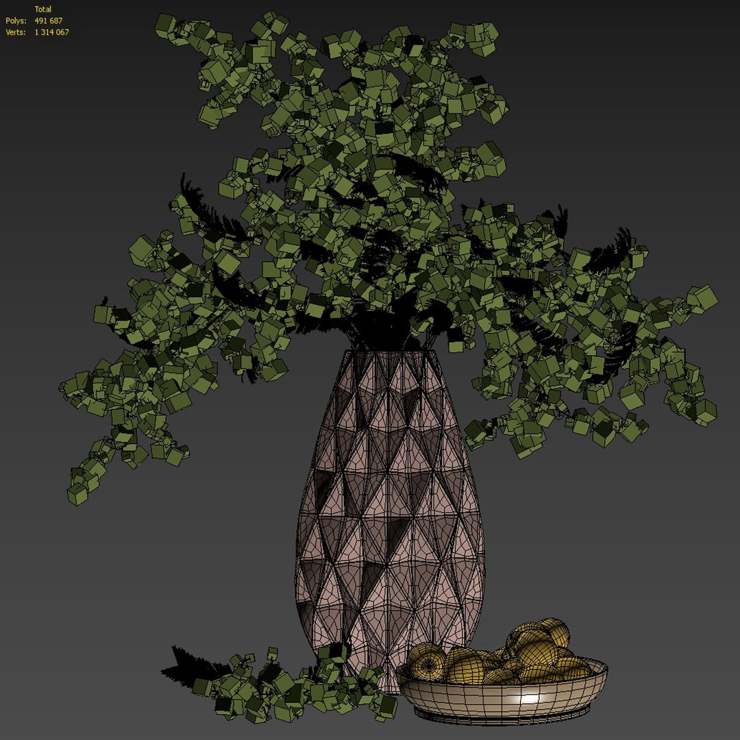 Decorative Mimosa Lemon Model - TurboSquid 1576856
