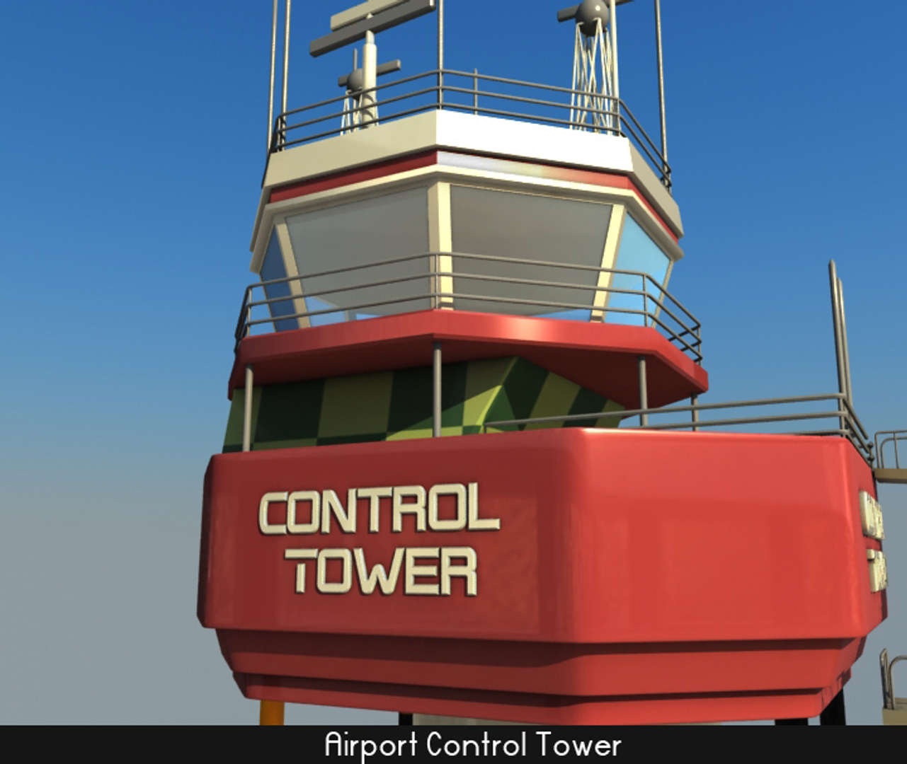 airport control tower obj