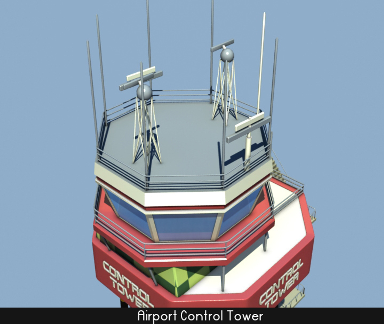 airport control tower obj
