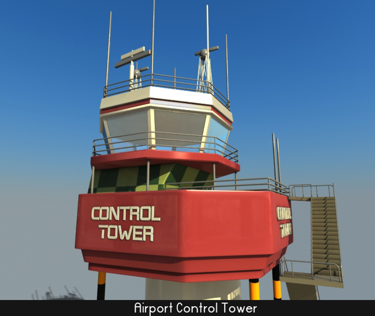 airport control tower obj