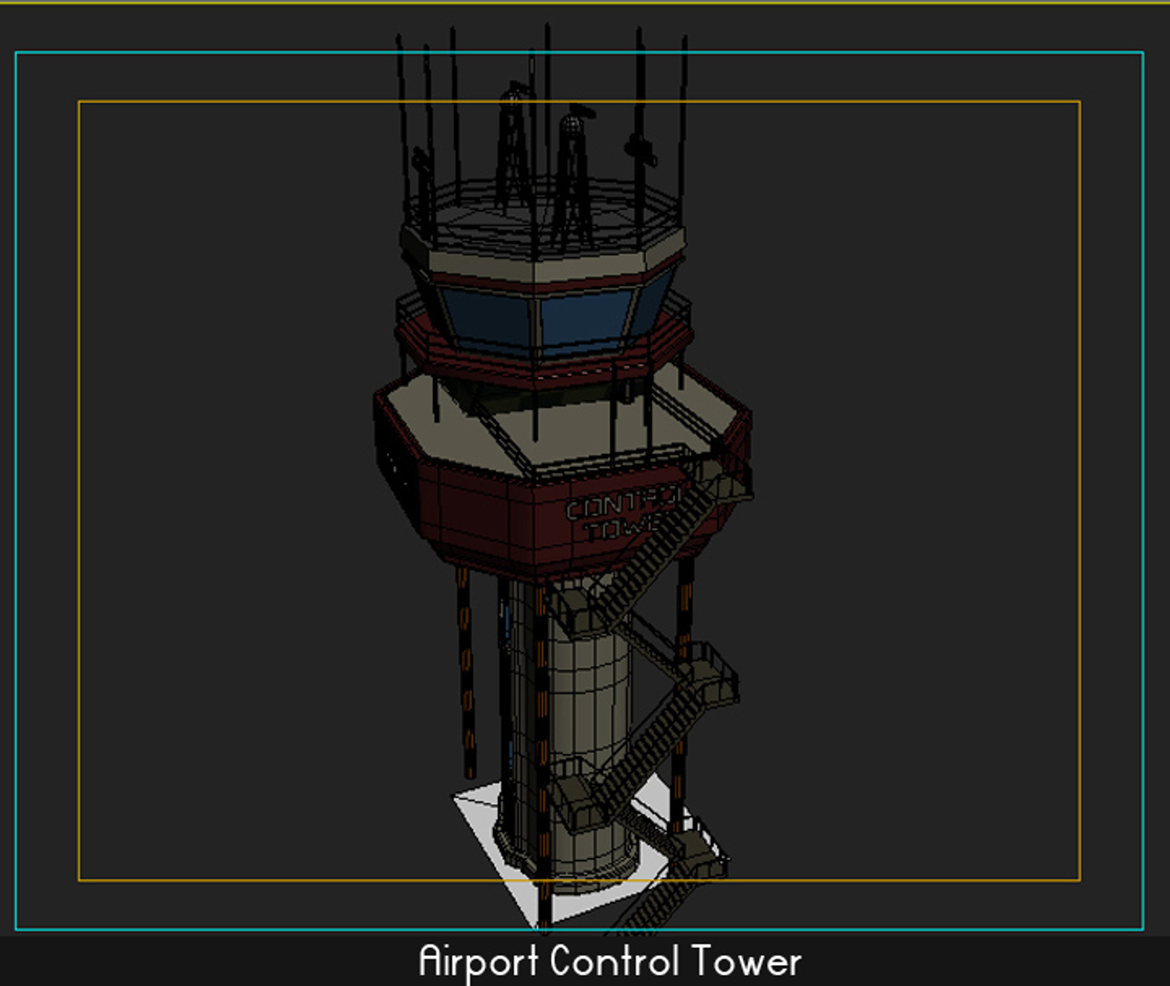 airport control tower obj