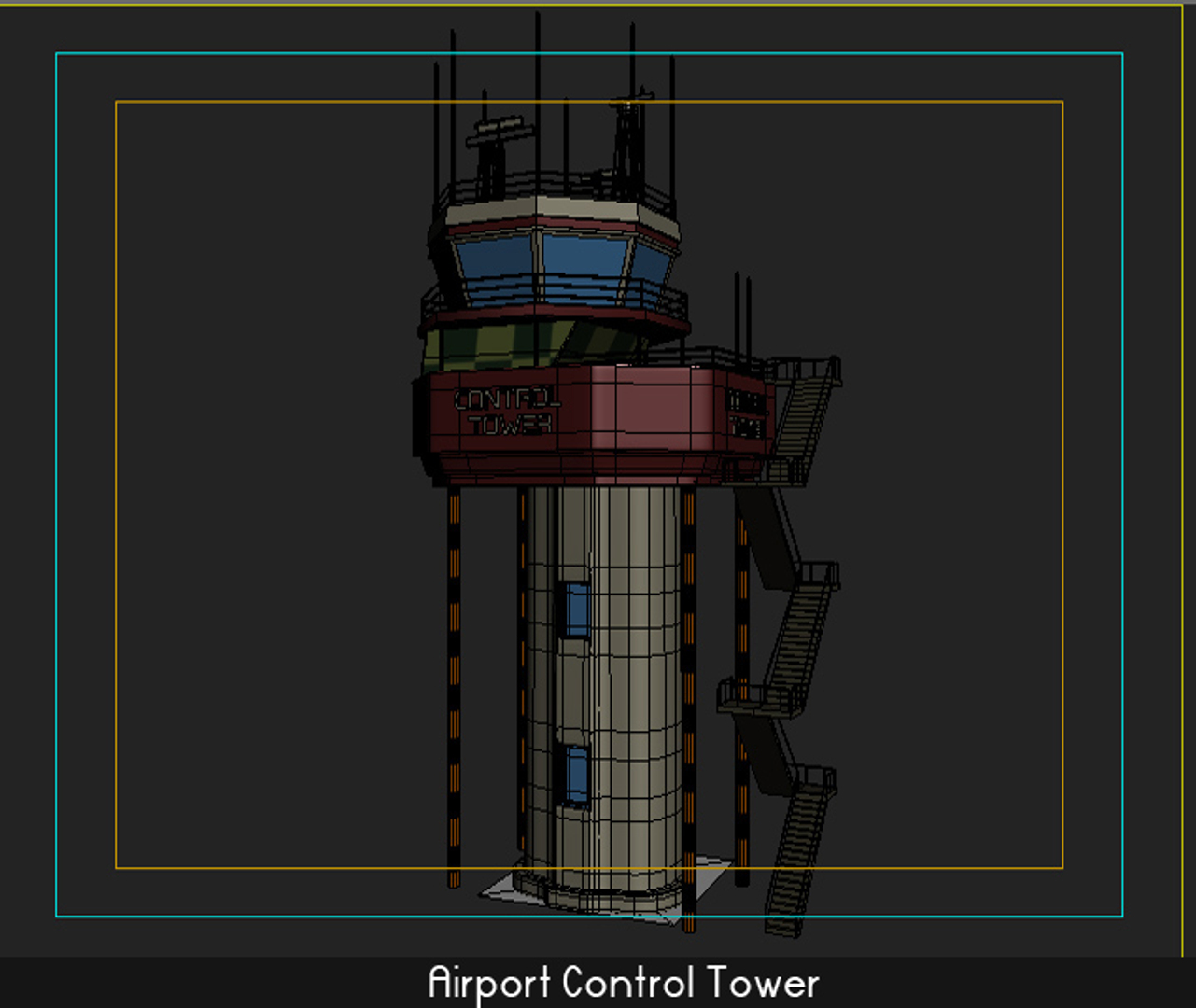 airport control tower obj