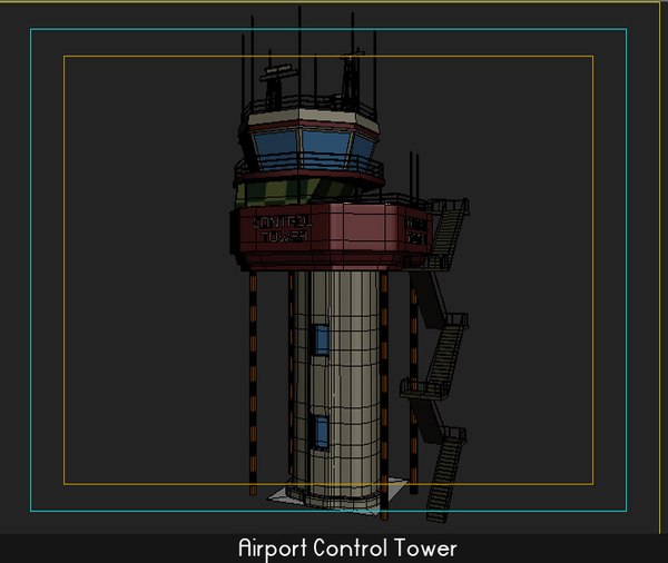 airport control tower obj