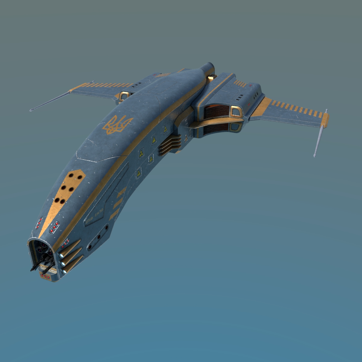 Spaceship dagger type 1 3D model - TurboSquid 1299837
