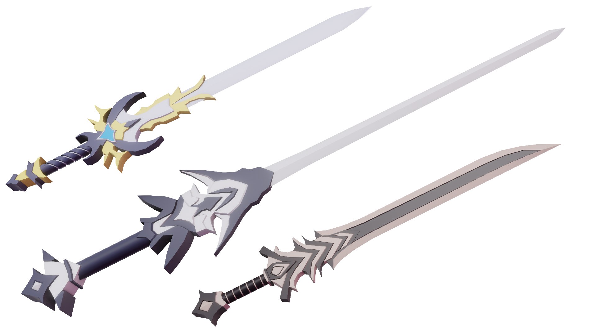 3D Low Poly Fantasy Sword Pack 25x - TurboSquid 2434657
