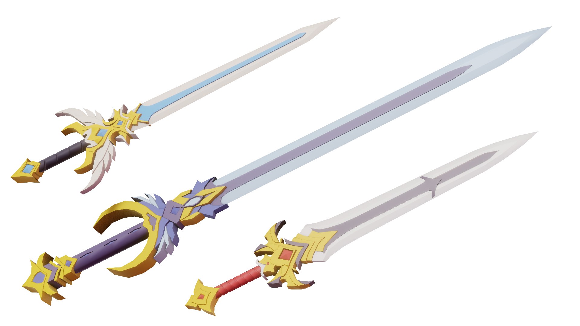 3D Low Poly Fantasy Sword Pack 25x - TurboSquid 2434657