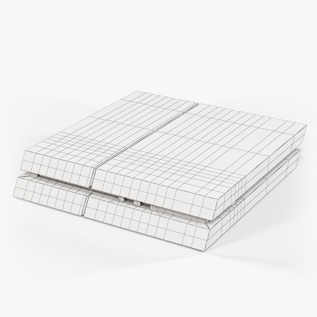 3d model sony playstation 4 console