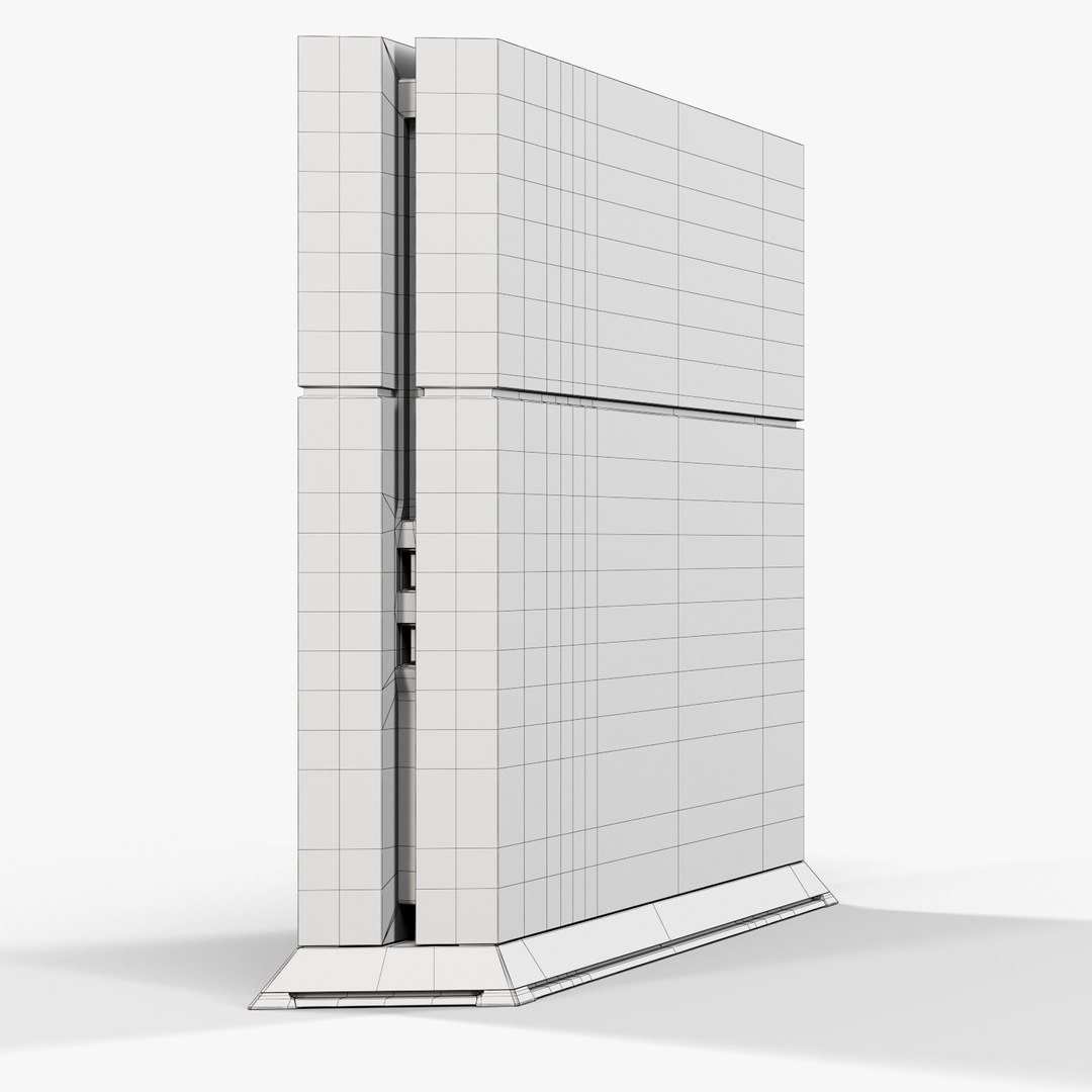 3d model sony playstation 4 console