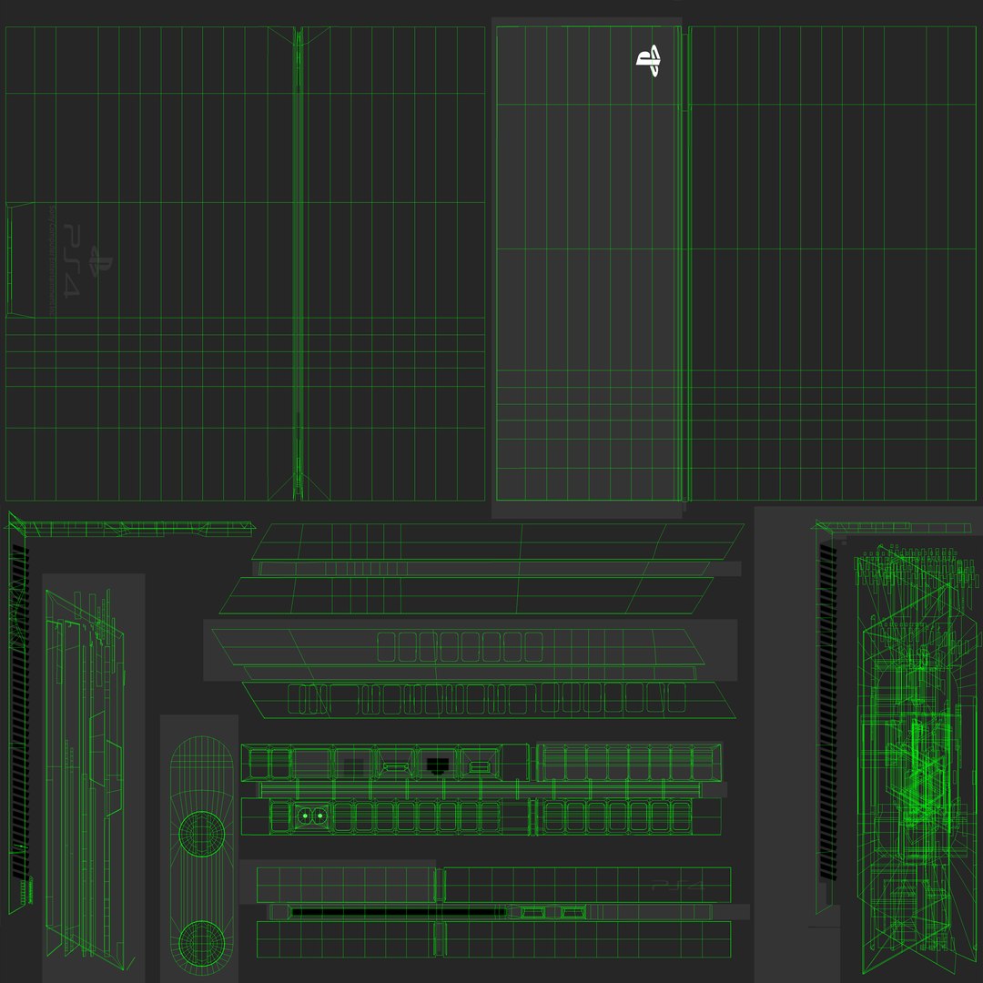 3d model sony playstation 4 console