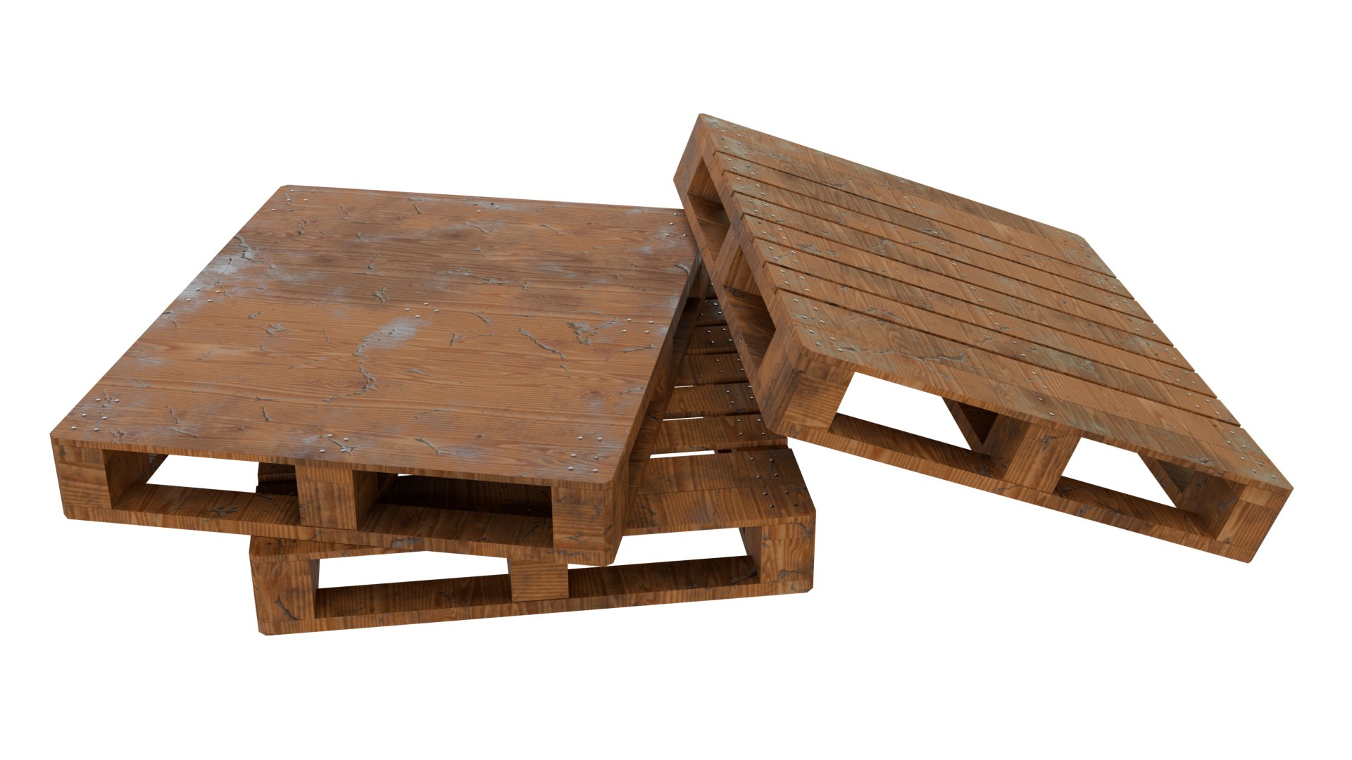 Wood Pallet Set Model - TurboSquid 2229121