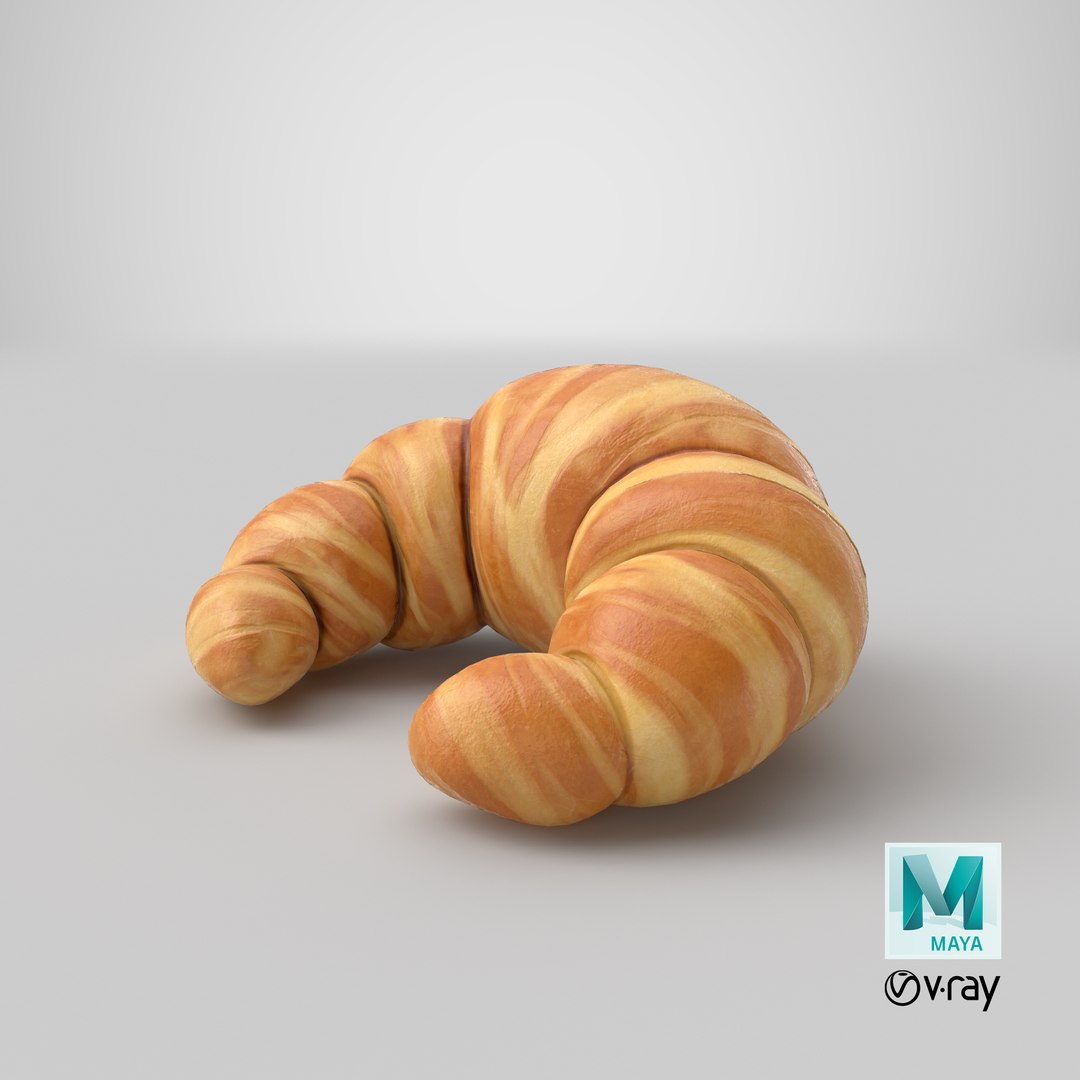 3D Croissant Cartoon model - TurboSquid 1819691