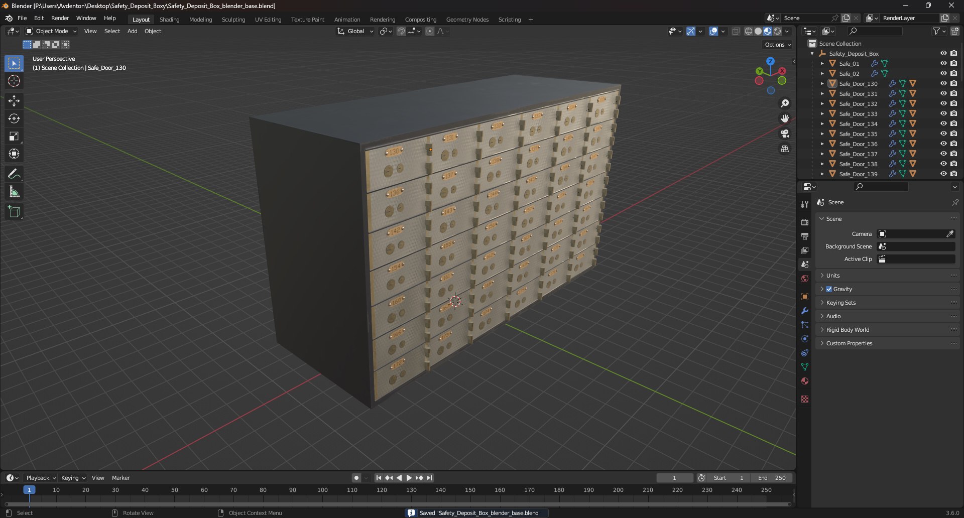 3D Safety Deposit Box Model - TurboSquid 2326787